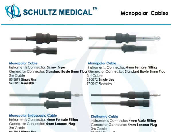 Monopolar Cables - Shultz Medical
